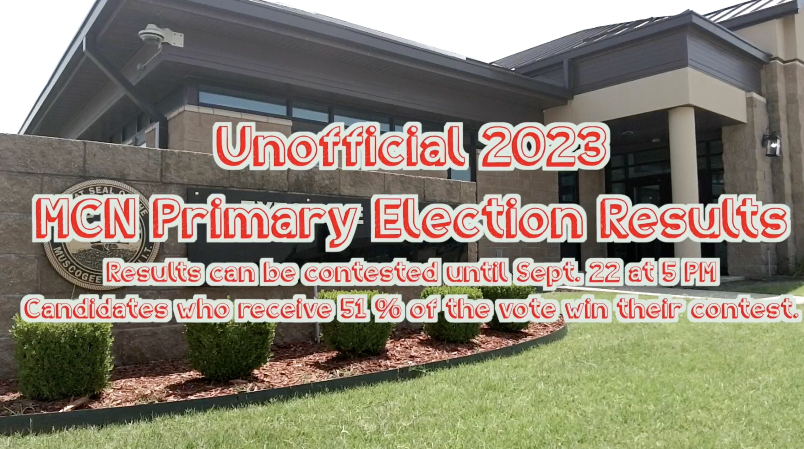Unofficial 2023 MCN Primary Election Results - MVSKOKE Media